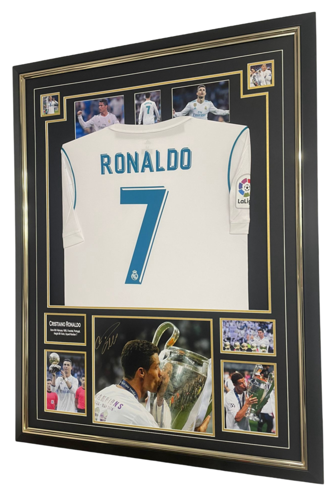 Cristiano Ronaldo of Real Madrid Signed Photo and Shirt Display ...