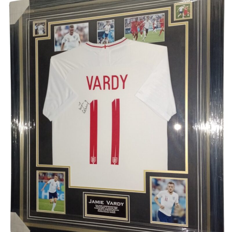 Jamie Vardy of England Signed Shirt – Signed Memorabila Shop