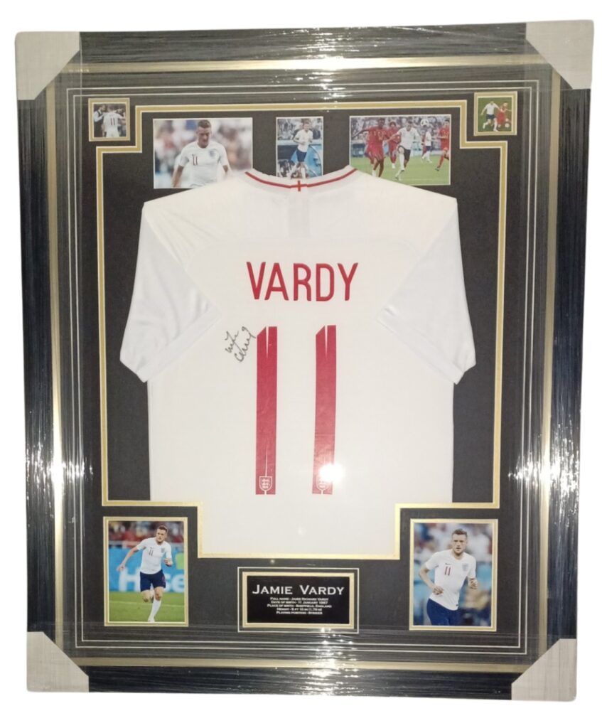 Jamie Vardy of England Signed Shirt – Signed Memorabila Shop