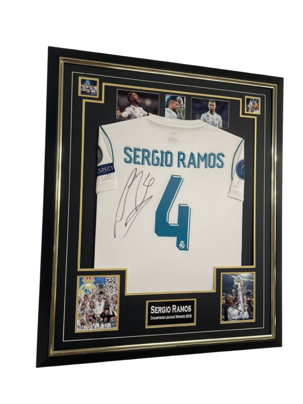 Sergio Ramos of REAL MADRID signed Shirt FRAMED Display – Signed ...