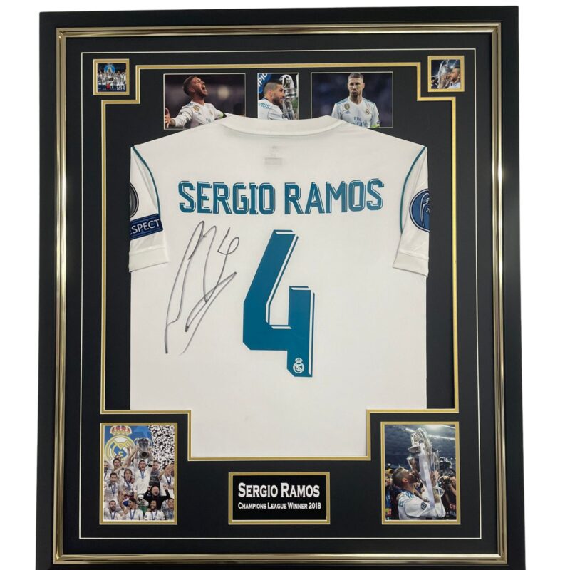 Sergio Ramos of REAL MADRID signed Shirt FRAMED Display – Signed ...