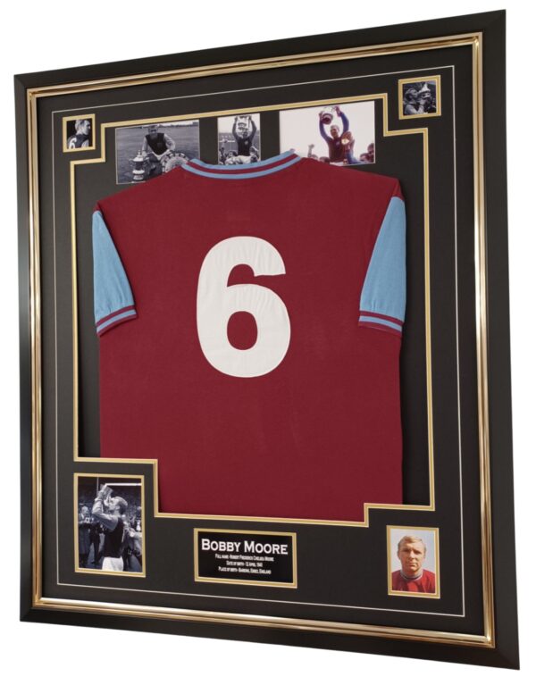 Bobby Moore Signed Display WEST HAM Shirt – Signed Memorabila Shop