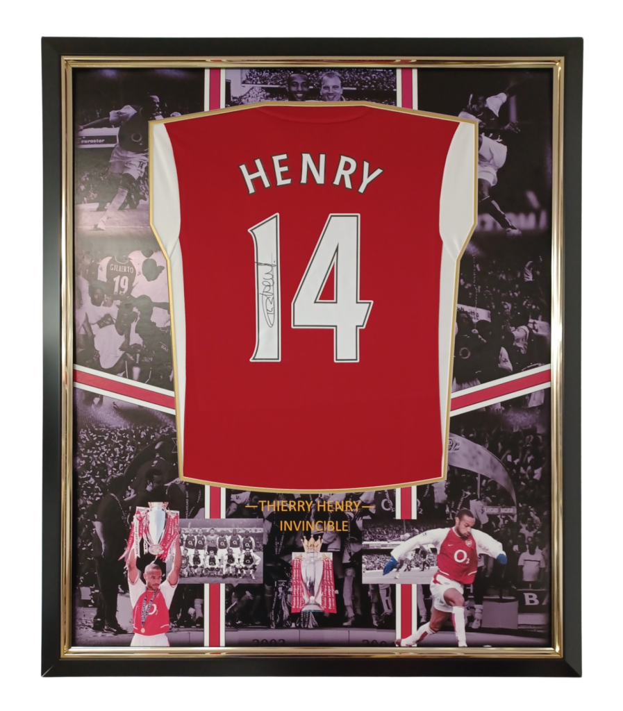 Framed Thierry Henry Signed Shirt – Signed Memorabila Shop