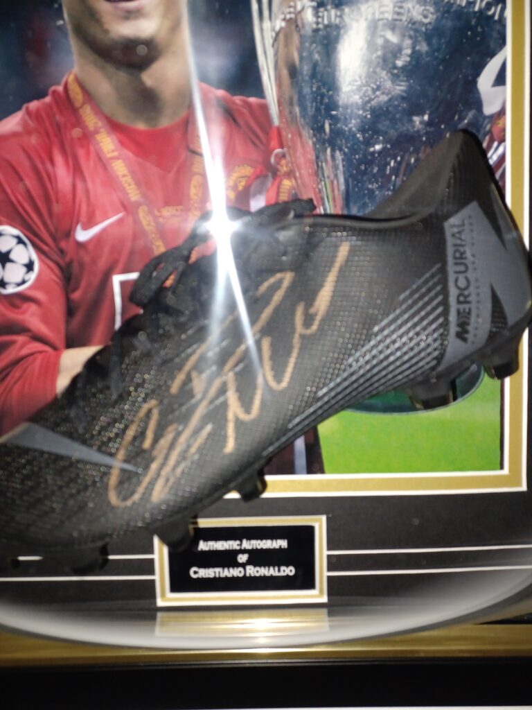Cristiano Ronaldo of United Signed Football Boot - Signed Memorabila Shop