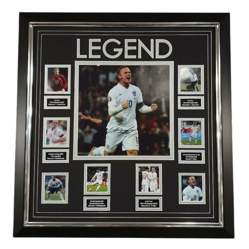 Wayne Rooney of England Signed Football Photo – Signed Memorabila Shop
