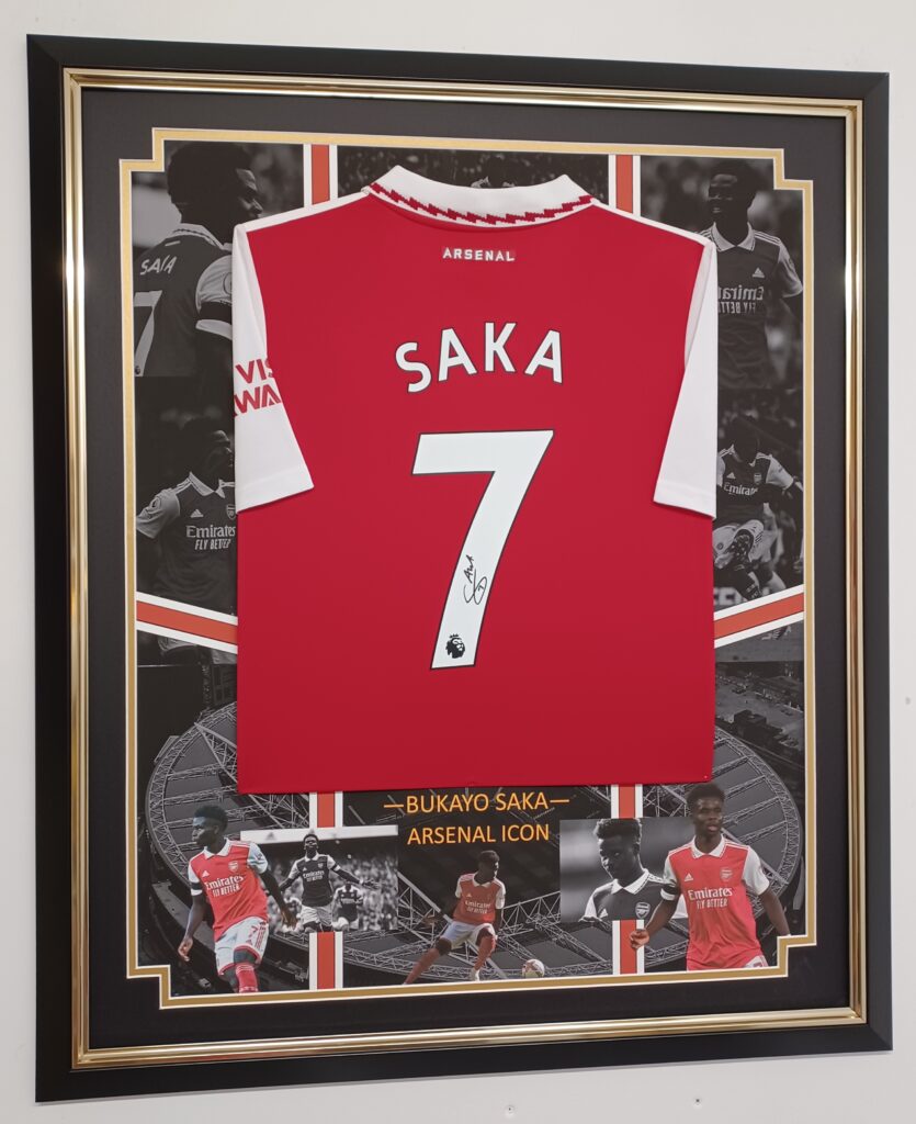 Bukayo Saka of Arsenal Signed Football Shirt | Signed Memorabila Shop ...