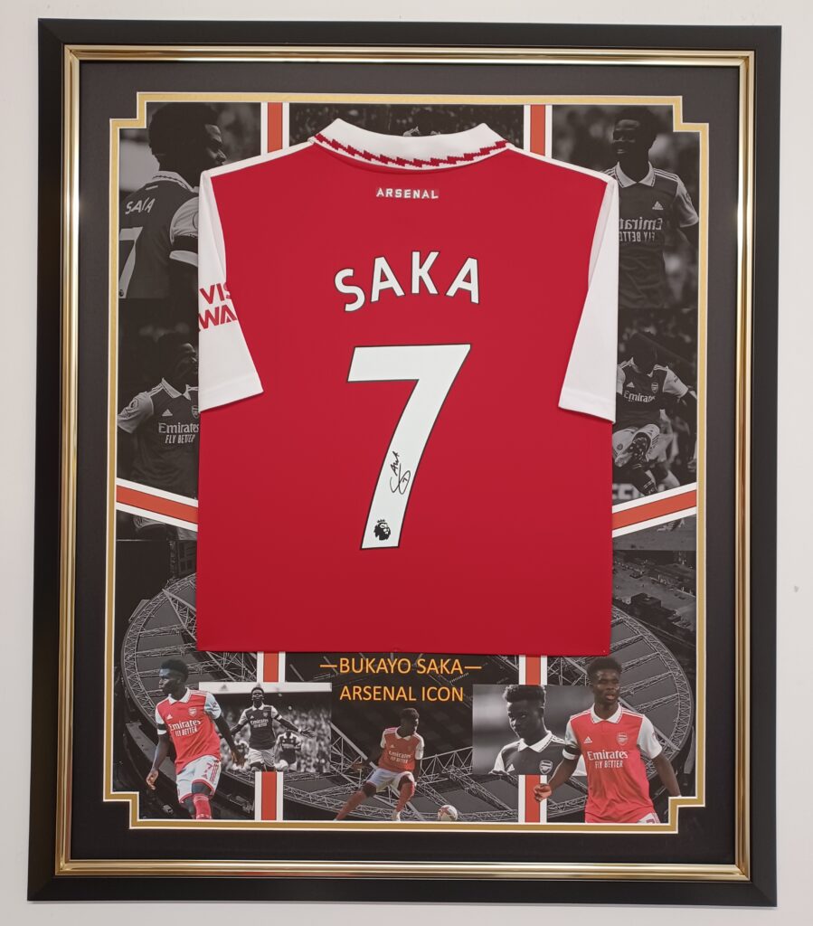 Bukayo Saka of Arsenal Signed Football Shirt | Signed Memorabila Shop ...