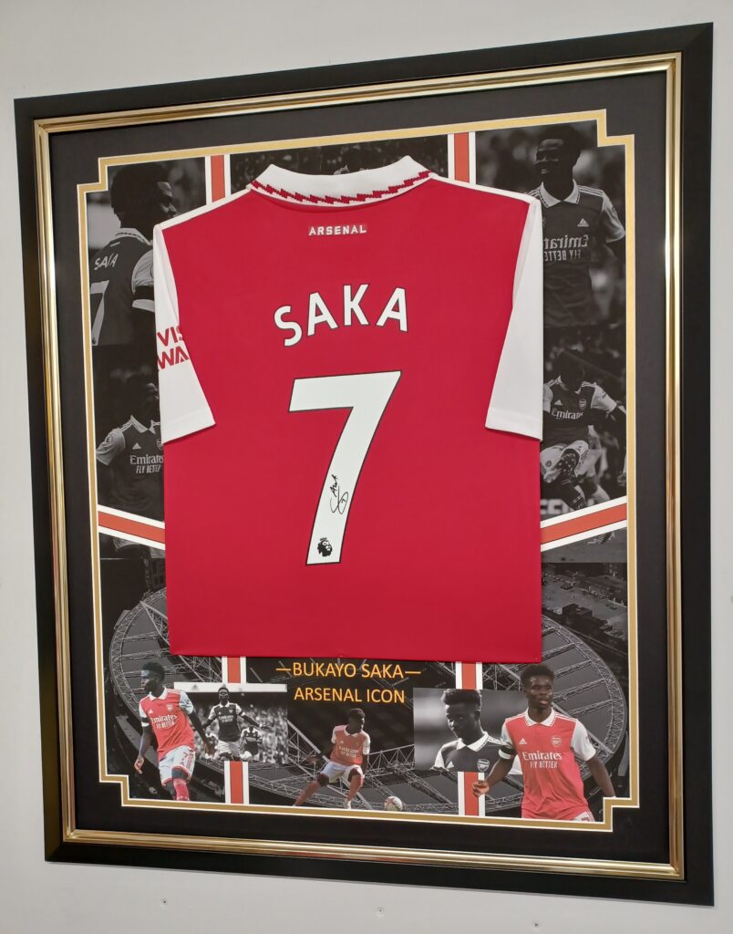 Bukayo Saka of Arsenal Signed Football Shirt | Signed Memorabila Shop ...
