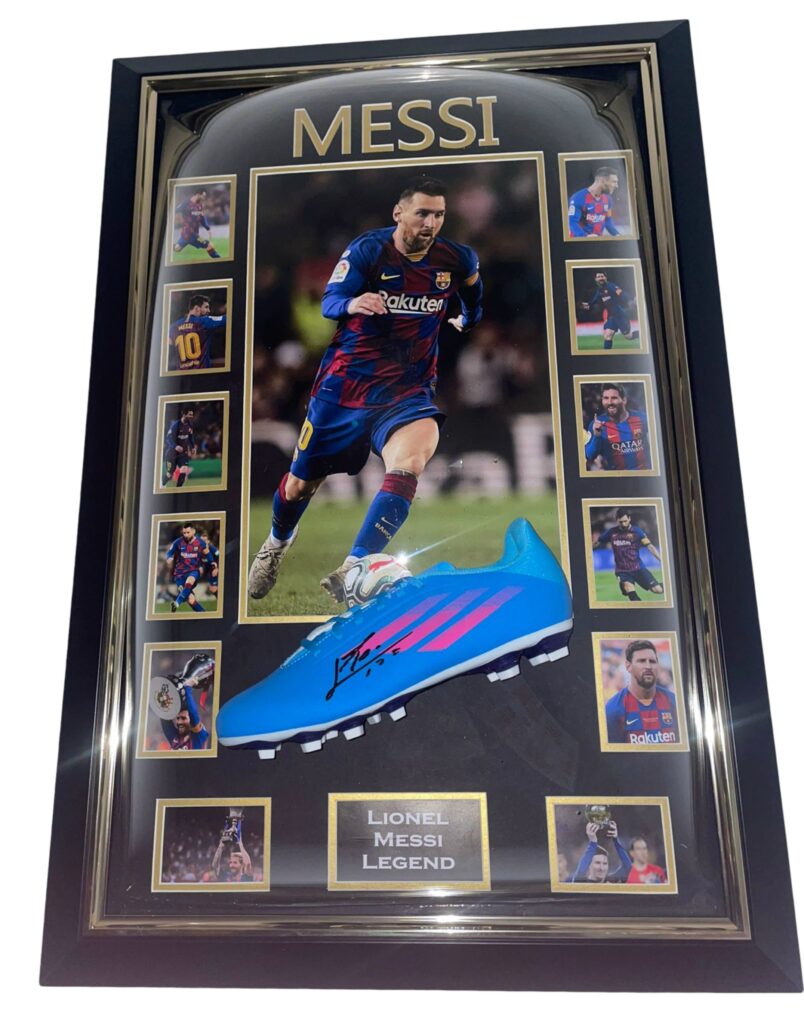 Lionel Messi of Barcelona Signed Football Boot – Signed Memorabila Shop