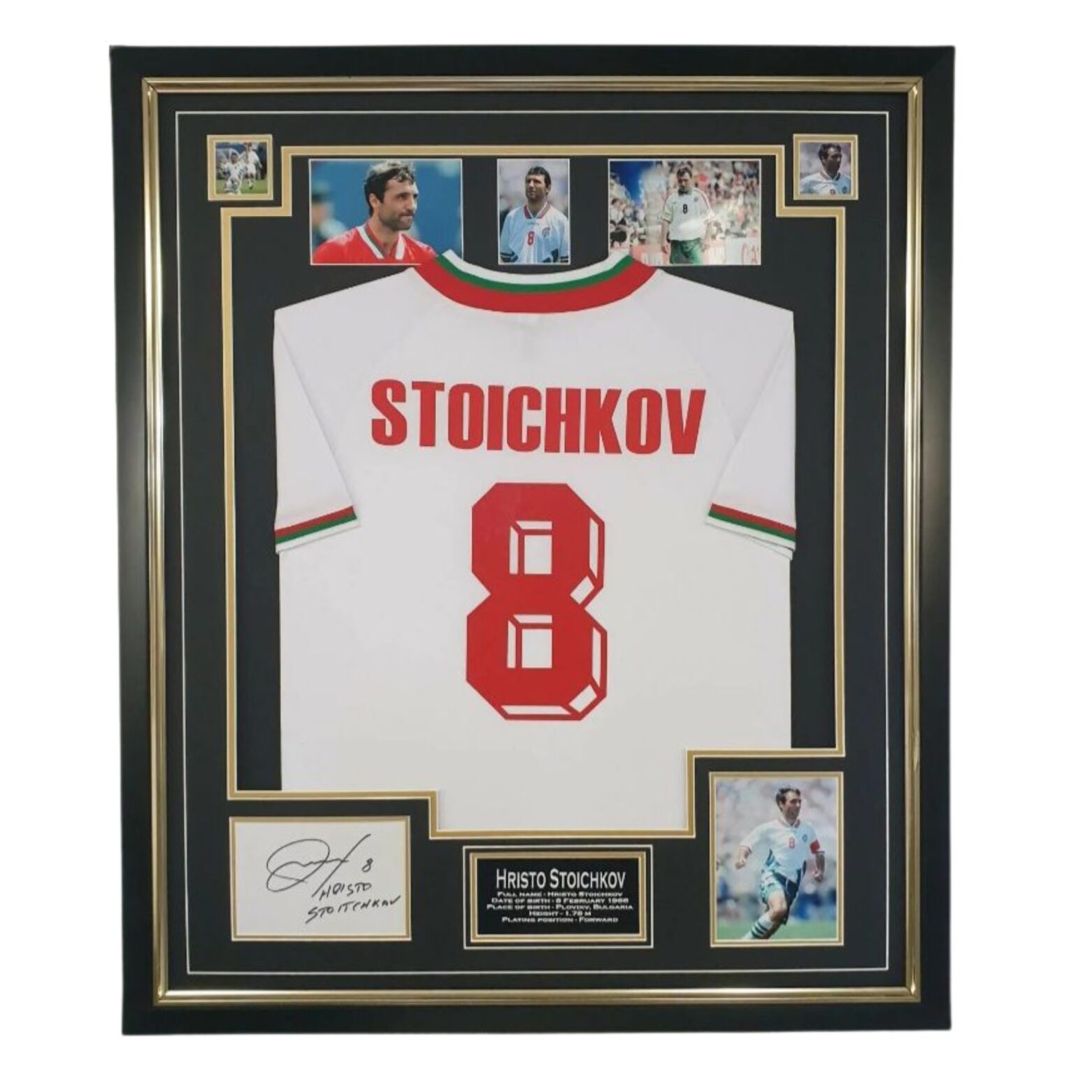Hristo Stoichkov Signed Display with Jersey – Signed Memorabila Shop