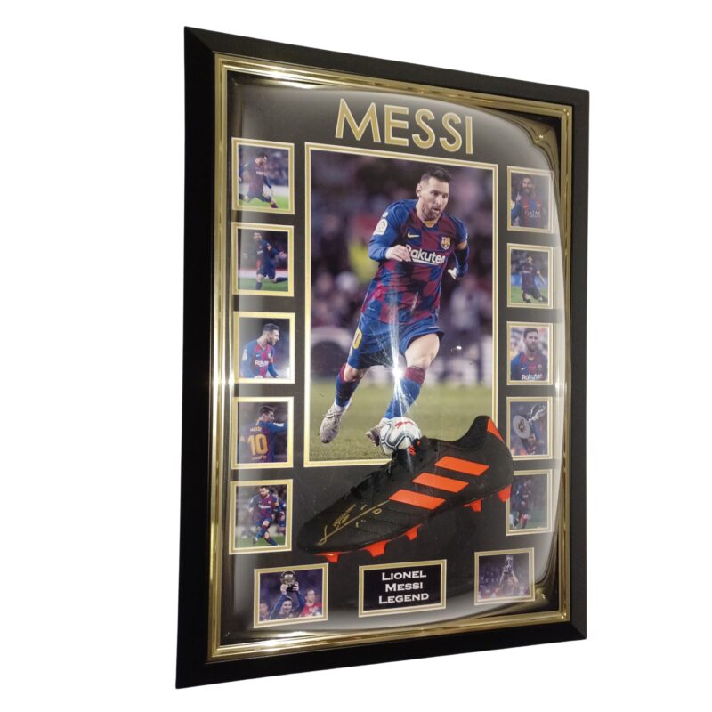 Lionel Messi of Barcelona Signed Football Boot - Signed Memorabila Shop