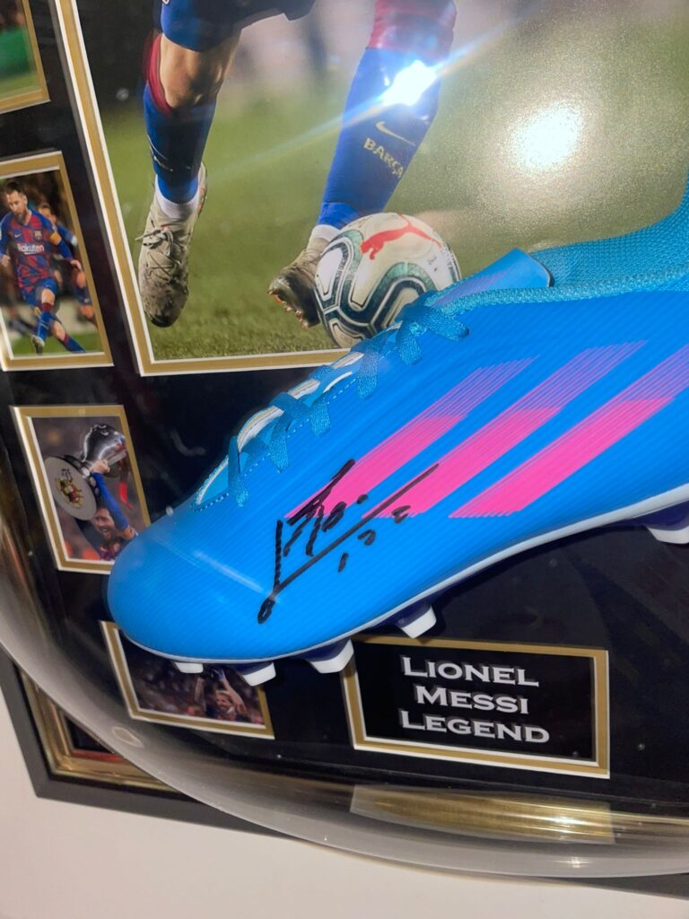 Lionel Messi of Barcelona Signed Football Boot – Signed Memorabila Shop