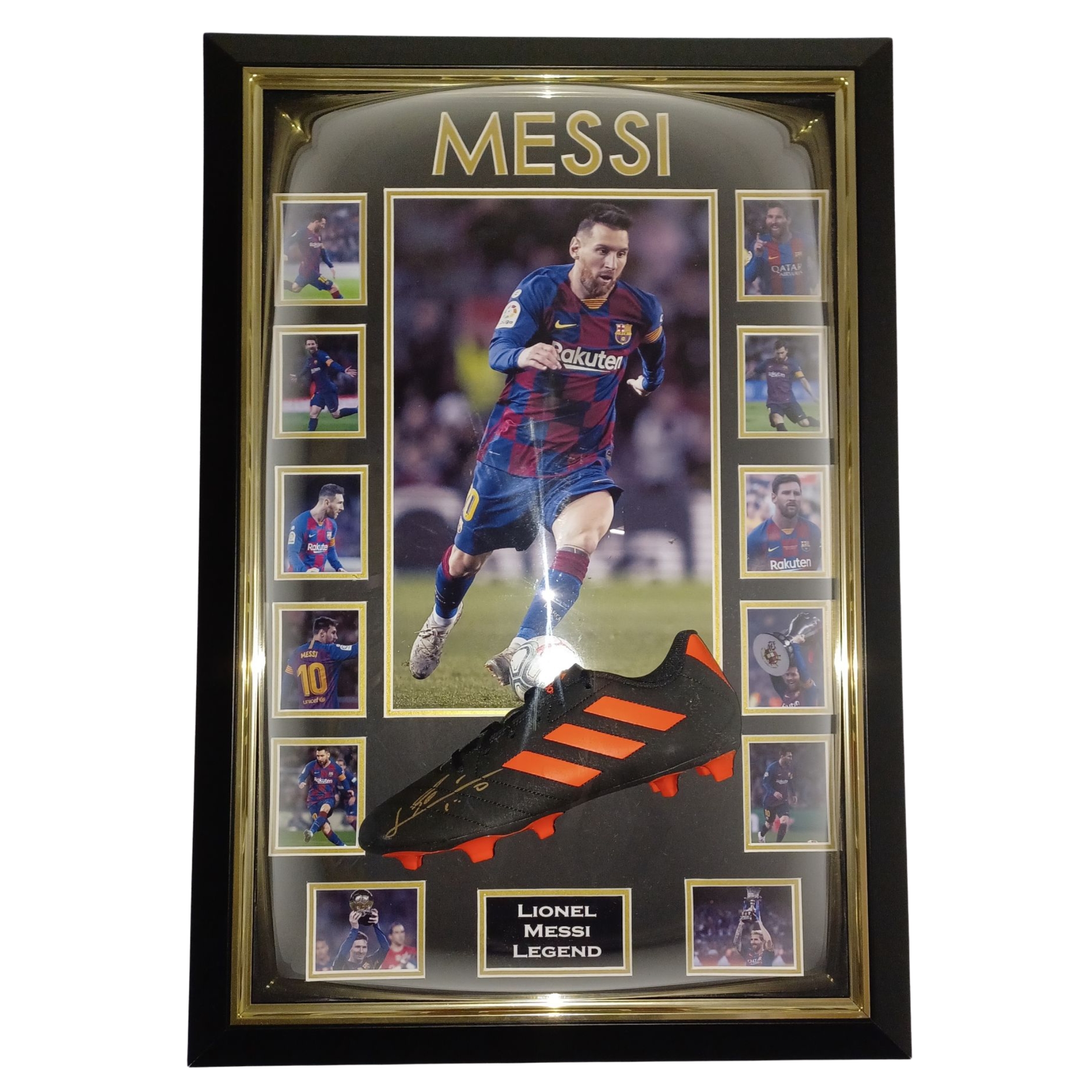 Lionel Messi of Barcelona Signed Football Boot | Signed Memorabila Shop ...