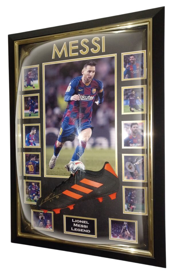 Lionel Messi of Barcelona Signed Football Boot | Signed Memorabila Shop ...
