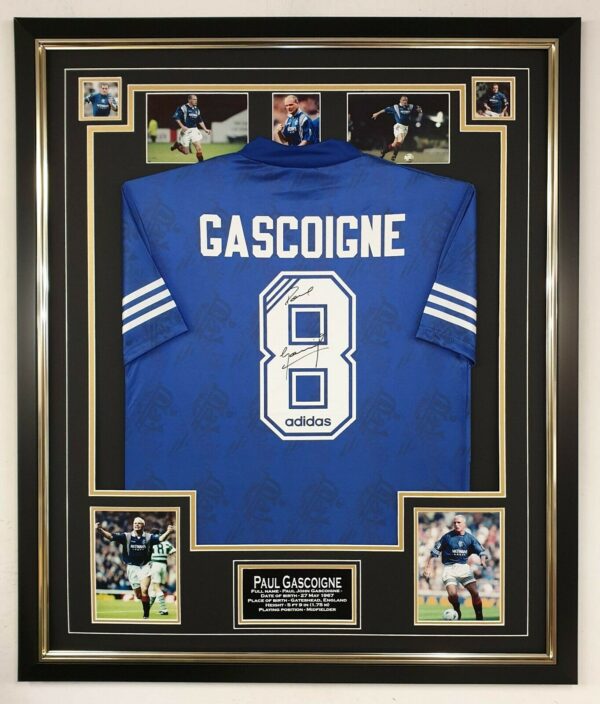 Paul Gascoigne of Rangers Signed Shirt – Signed Memorabila Shop