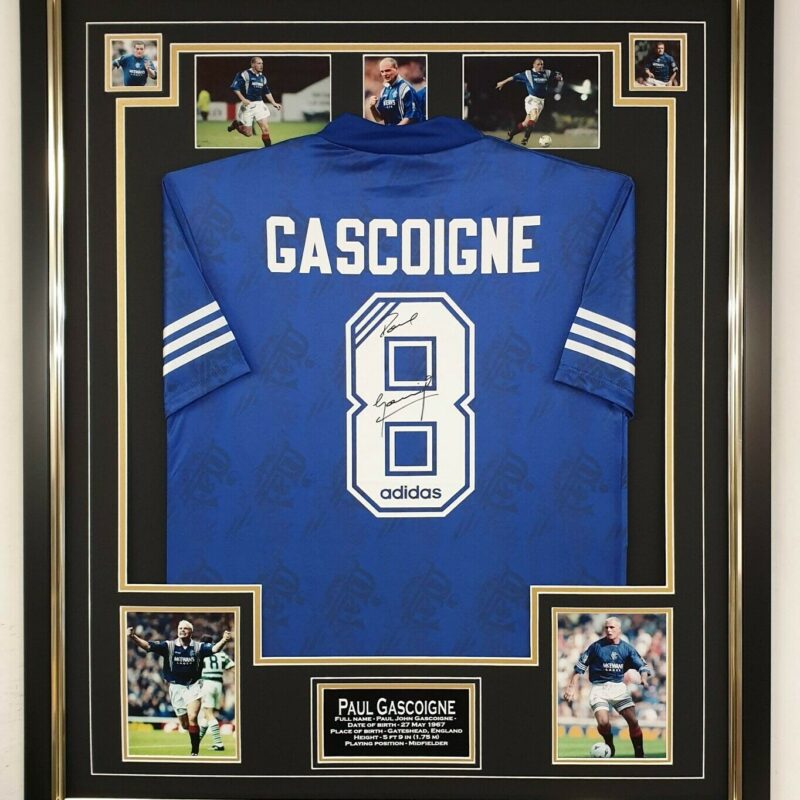 Paul Gascoigne of Rangers Signed Shirt – Signed Memorabila Shop