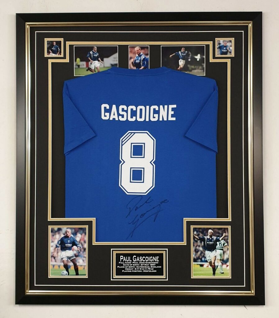 Paul Gascoigne of Rangers Signed T Shirt – Signed Memorabila Shop