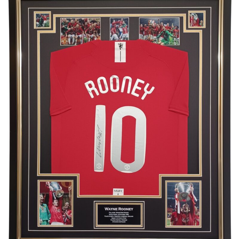2008 Wayne Rooney of United Signed Football Shirt – Signed Memorabila Shop