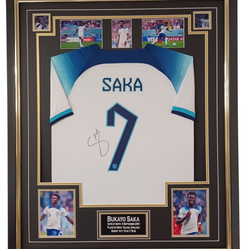 Bukayo Saka Signed Shirt (England) – Signed Memorabila Shop