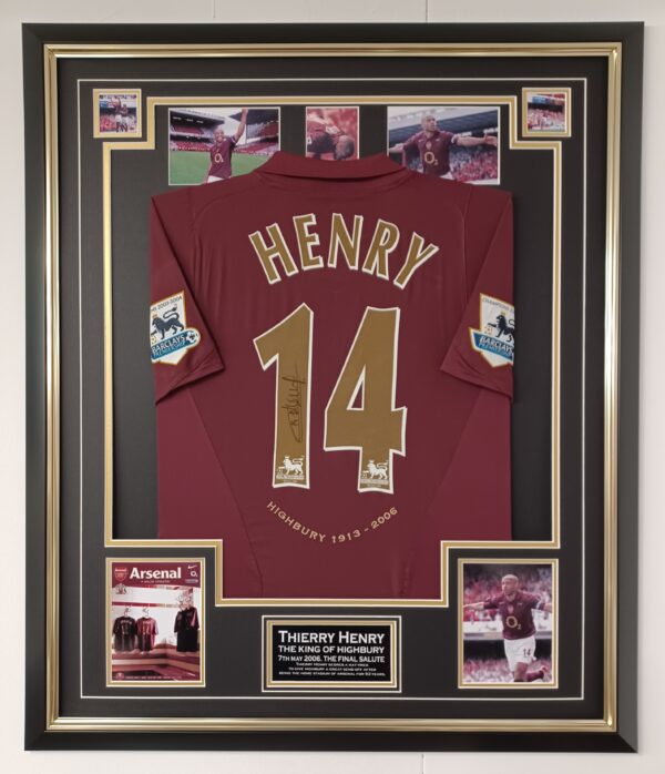Thierry Henry Signed Shirt 2005 Final Season at Highbury Maroon ...