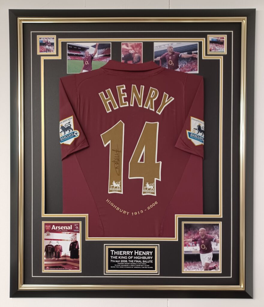 Thierry Henry Signed Shirt 2005 Final Season at Highbury Maroon ...
