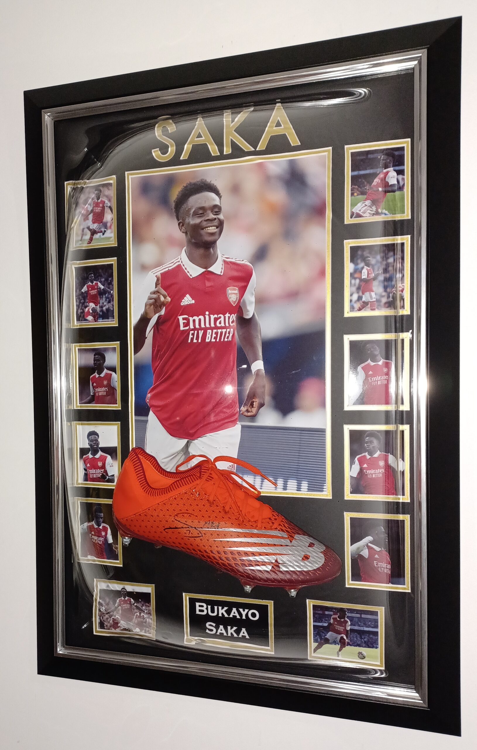 Bukayo Saka of Arsenal Signed Boot | Signed Memorabila Shop | Shop Today