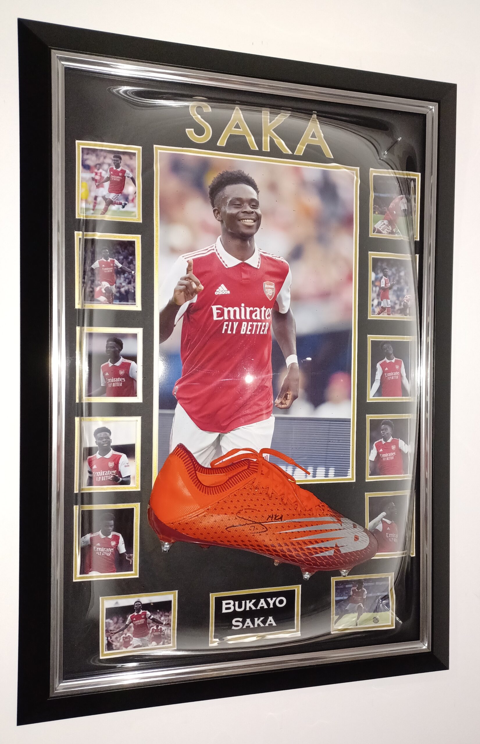 Bukayo Saka of Arsenal Signed Boot | Signed Memorabila Shop | Shop Today