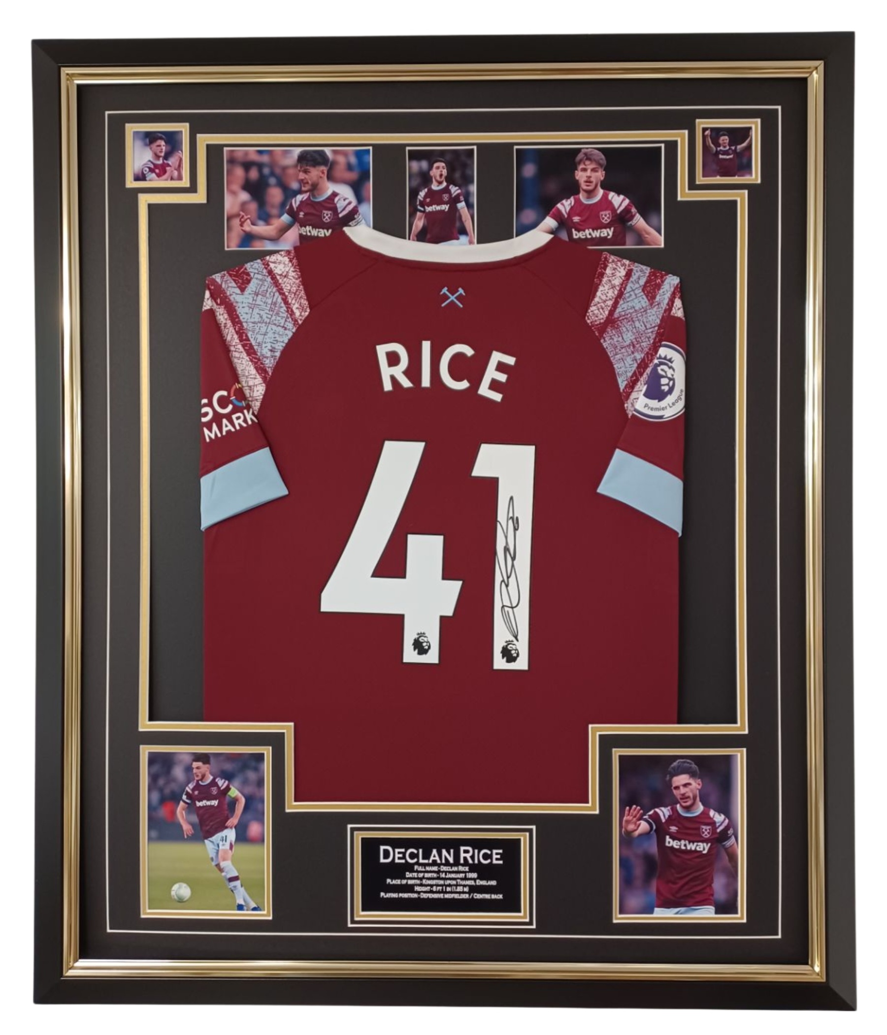 Declan Rice Signed Shirt (West Ham) - Signed Memorabila Shop