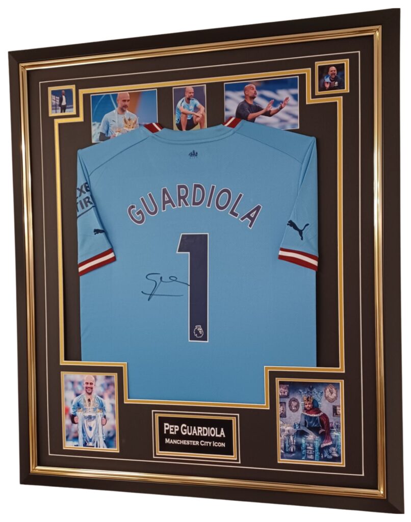 Pep Guardiola Signed Shirt (MANCHESTER CITY) | Signed Memorabila Shop ...