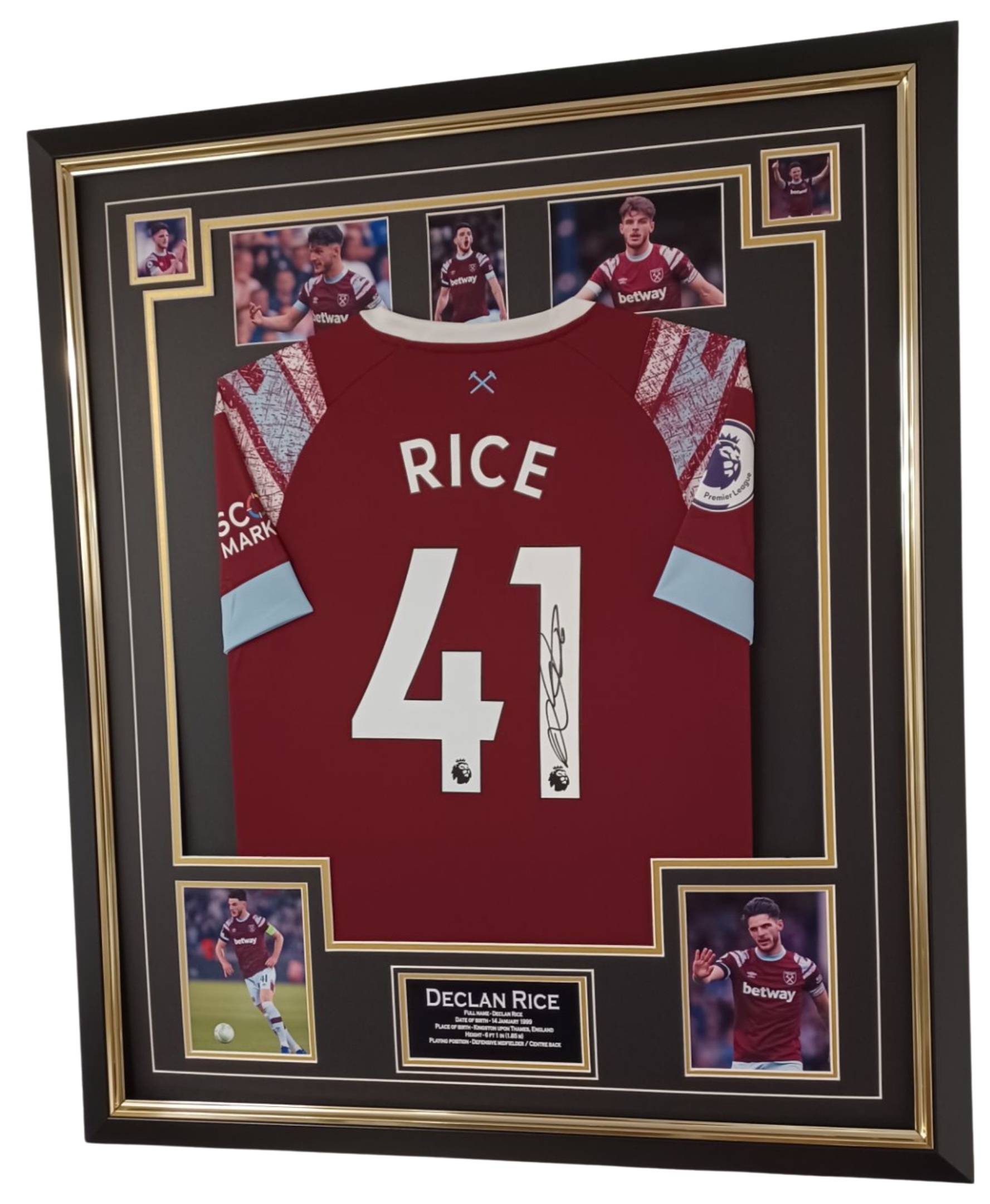 Declan Rice Signed Shirt (West Ham) - Signed Memorabila Shop