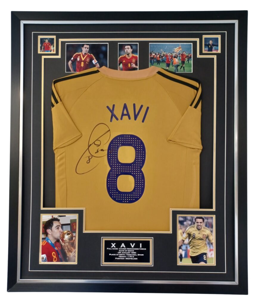 Spain Espana Legend Xavi Signed Shirt – Signed Memorabila Shop
