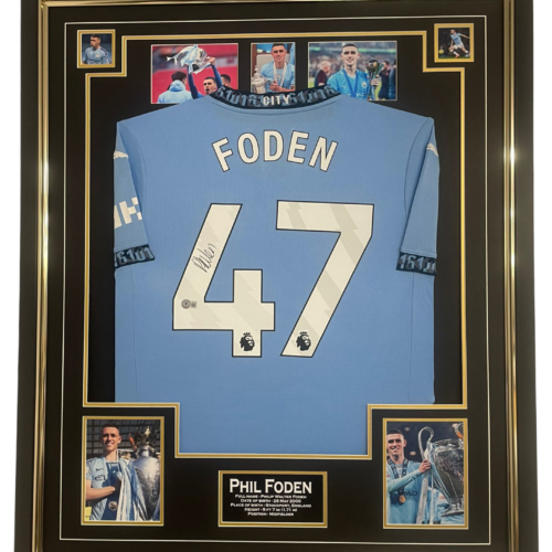Phil Foden of Manchester City Signed Jersey BECKETT AUTHENTICATED ...