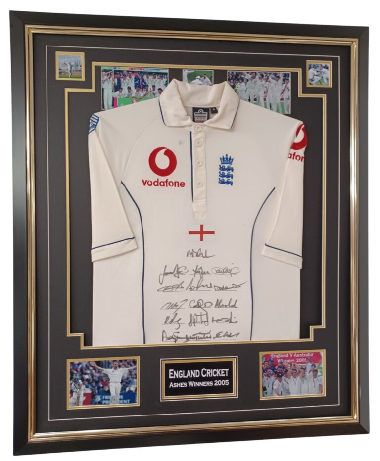 2005 Ashes England Team Signed Cricket Shirt Signed Memorabila Shop