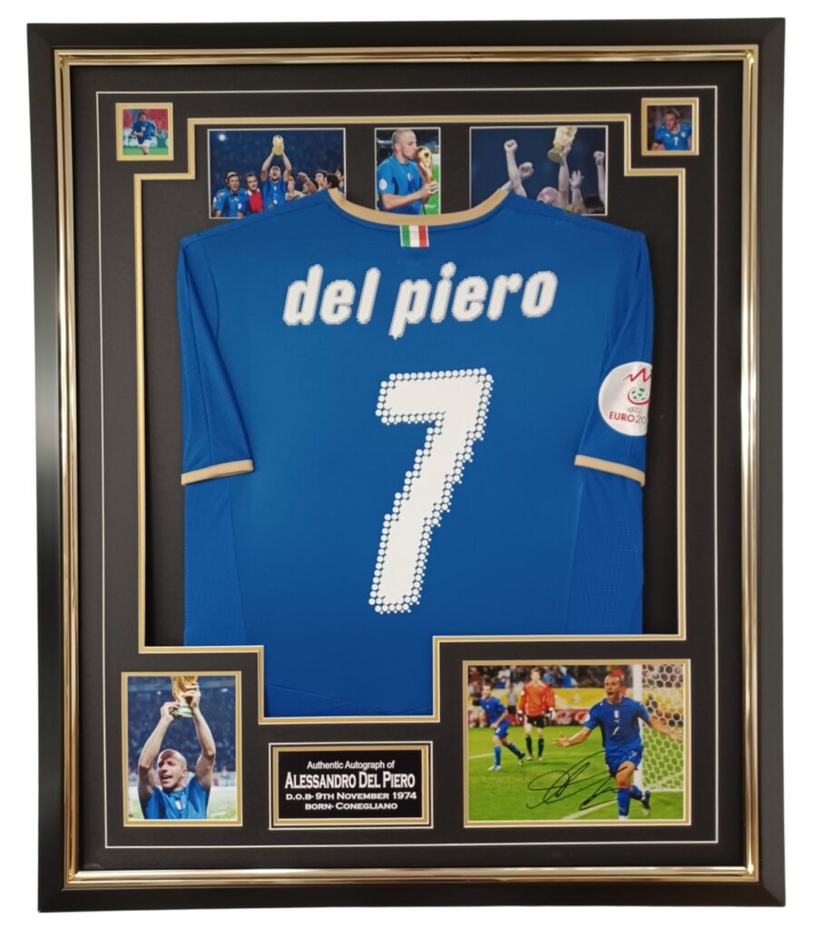 Alessandro Del Piero Signed Photo with Italy Shirt – Signed Memorabila Shop