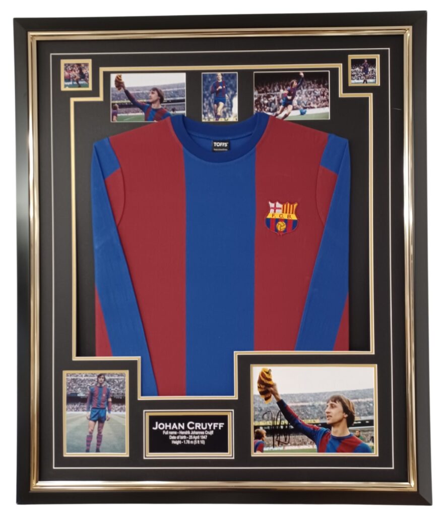 Rare Johan Cruyff of Barcelona Signed Photo with Shirt | Signed ...