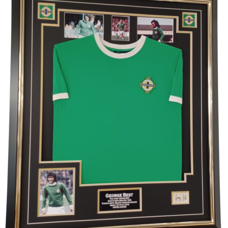 George Best Signed Display and Northern Ireland Shirt | Signed ...