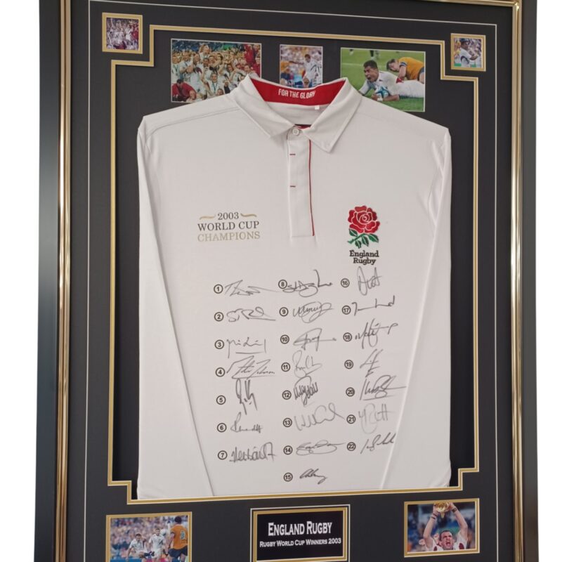 Rugby World Cup Winners ENGLAND 2003 Signed Jersey – Signed Memorabila Shop