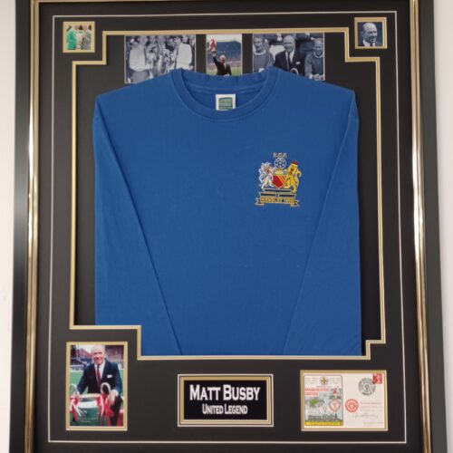 Sir Matt Busby of Manchester United Signed Display with Shirt – Signed ...