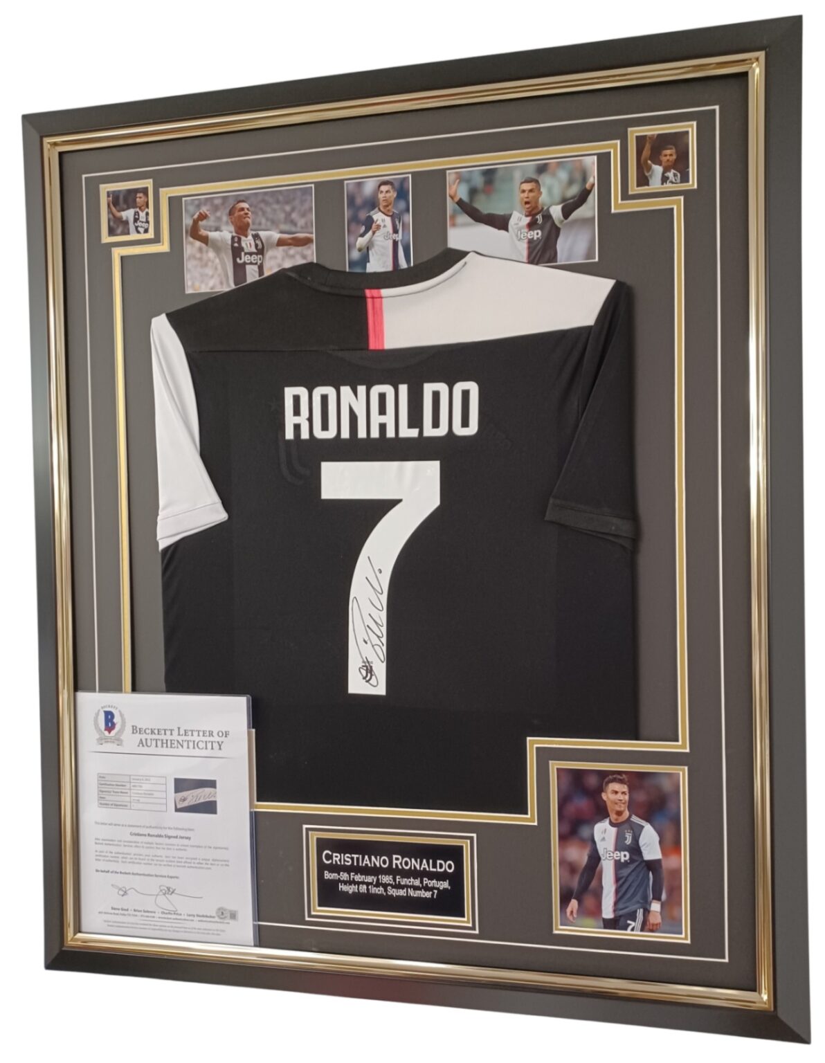 Juventus Legend Cristiano Ronaldo Signed Shirt Beckett Certificate ...