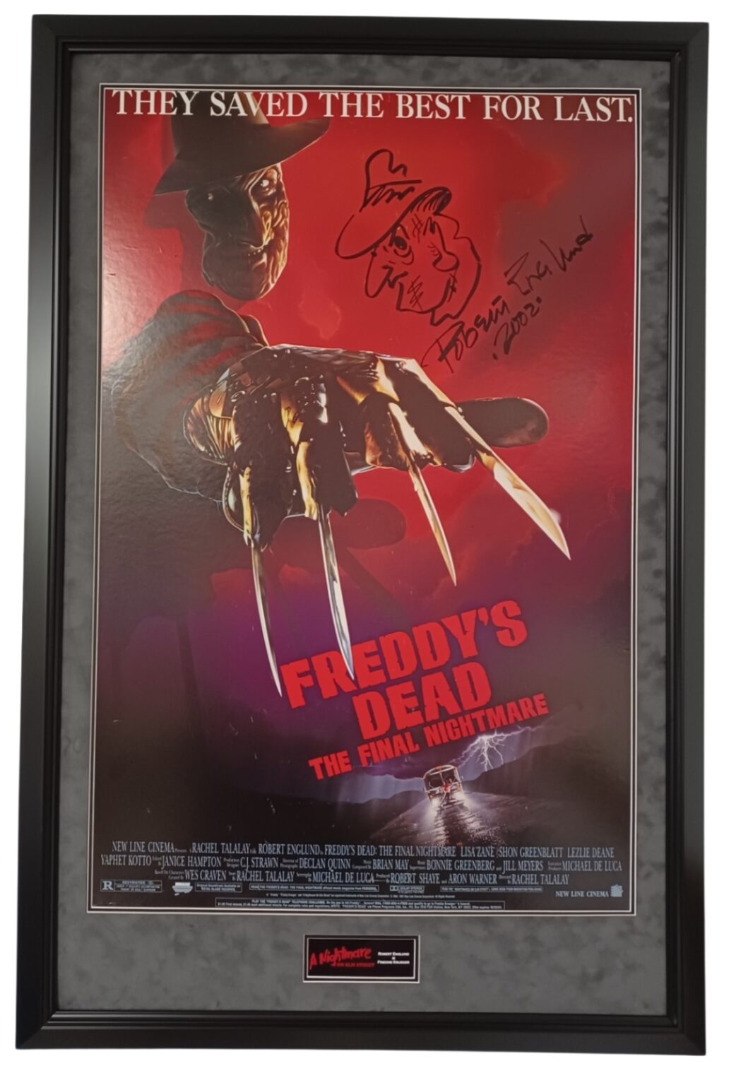 Rare Freddie Kruger Friday the 13th Robert Engulund Signed FILM POSTER ...