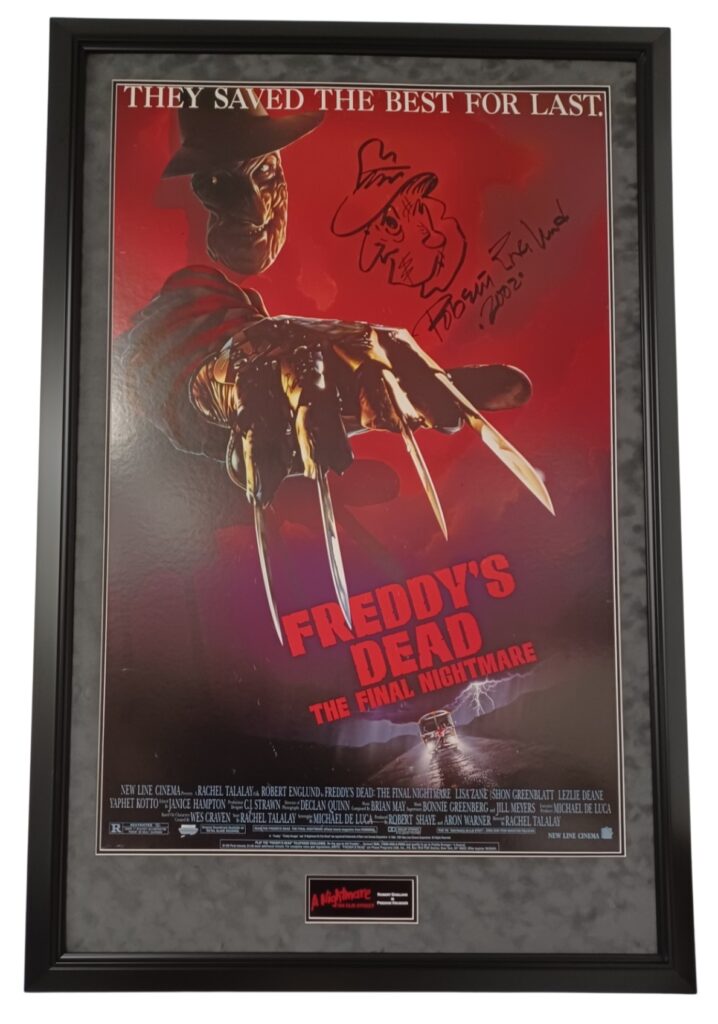 Rare Freddie Kruger Friday the 13th Robert Engulund Signed FILM POSTER ...