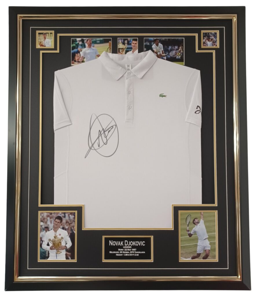 Framed Novak Djokovic Signed Shirt – Signed Memorabila Shop
