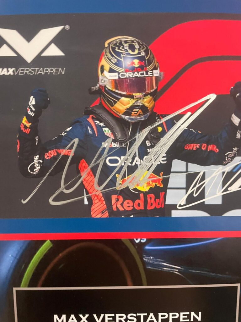 Max Verstappen Bull Signed Photo – Signed Memorabila Shop