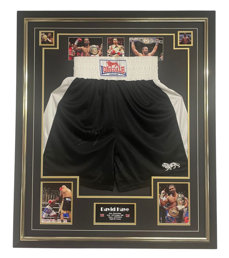 David Haye Signed Boxing shorts – Signed Memorabila Shop