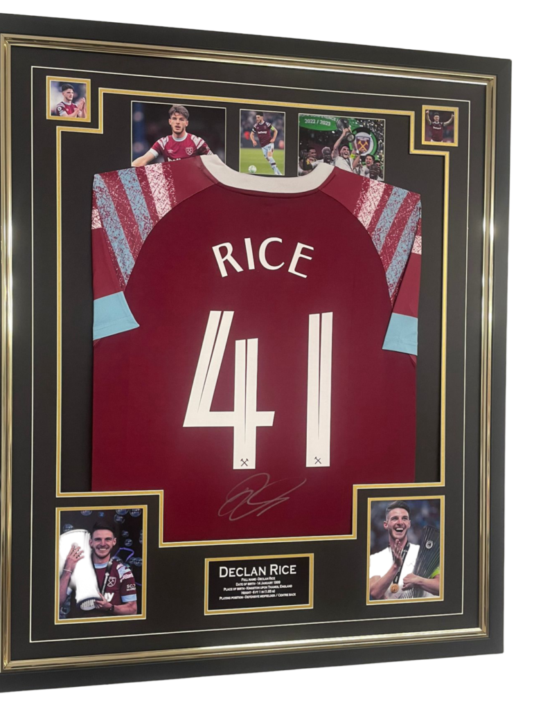 Declan Rice of West Ham Signed Shirt – Signed Memorabila Shop