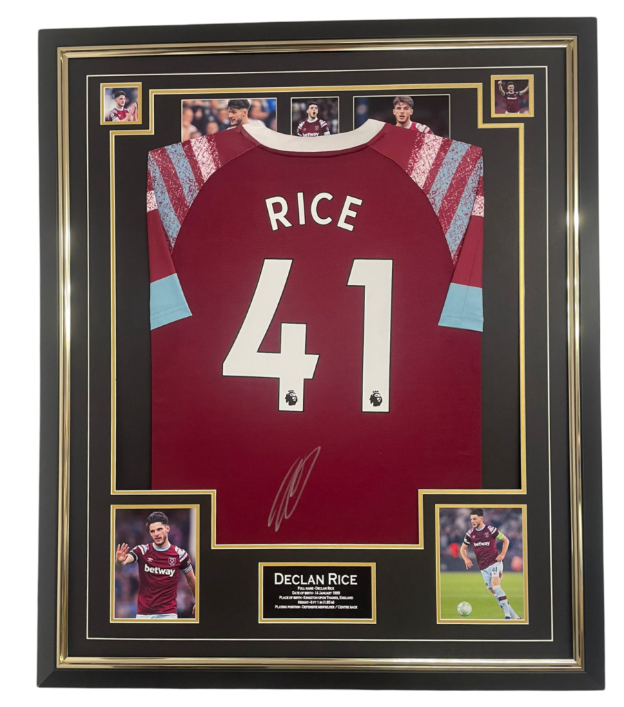 Declan Rice of West Ham Signed Shirt – Signed Memorabila Shop